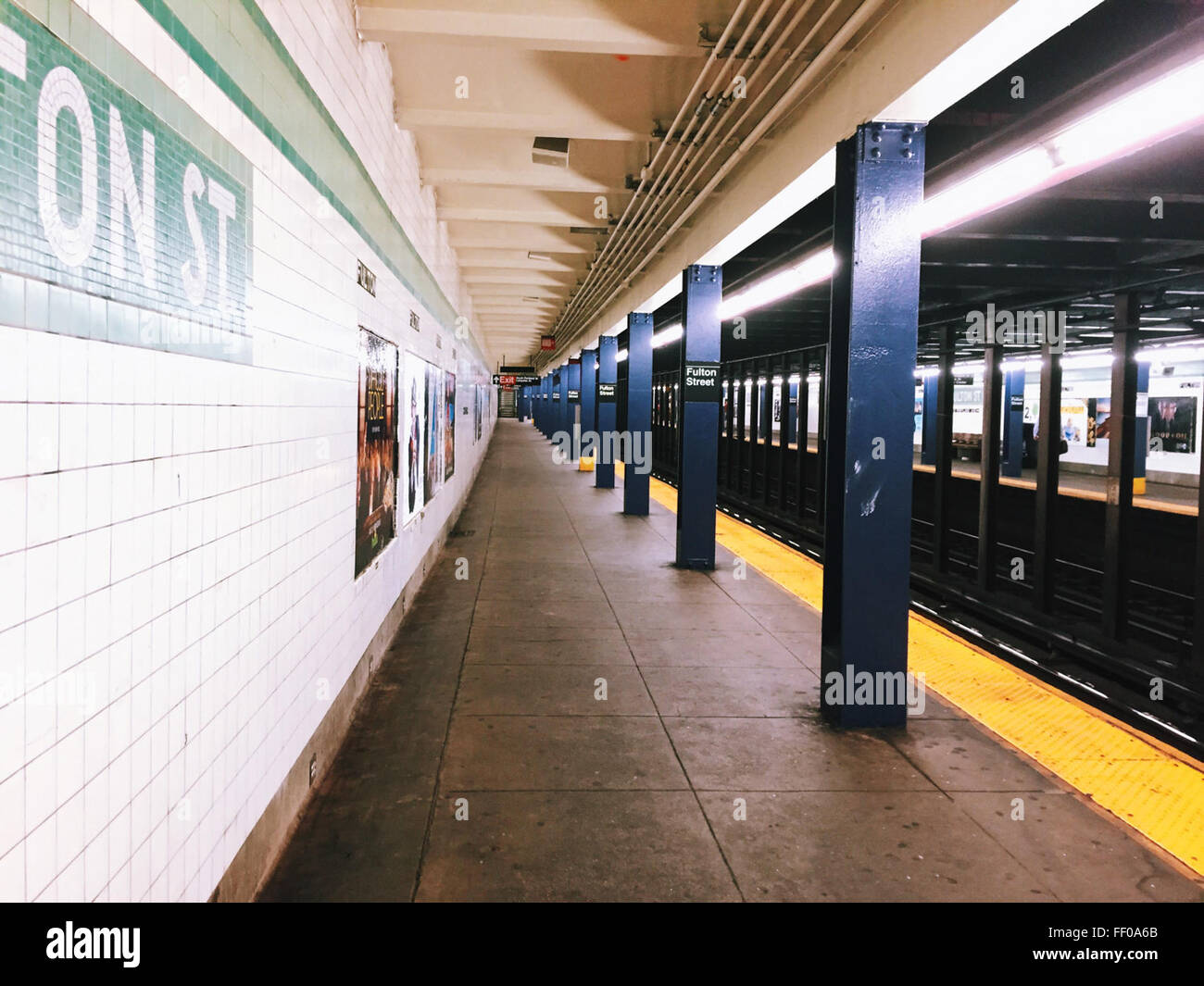 Fulton Street Underground Station in New York City is a major transit ...