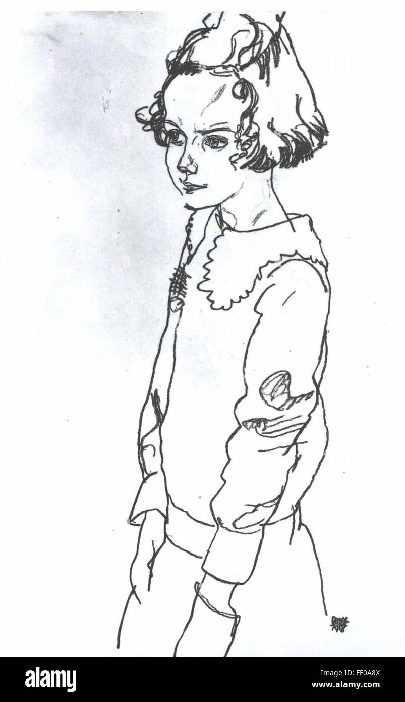 Schiele drawing Cut Out Stock Images & Pictures - Alamy