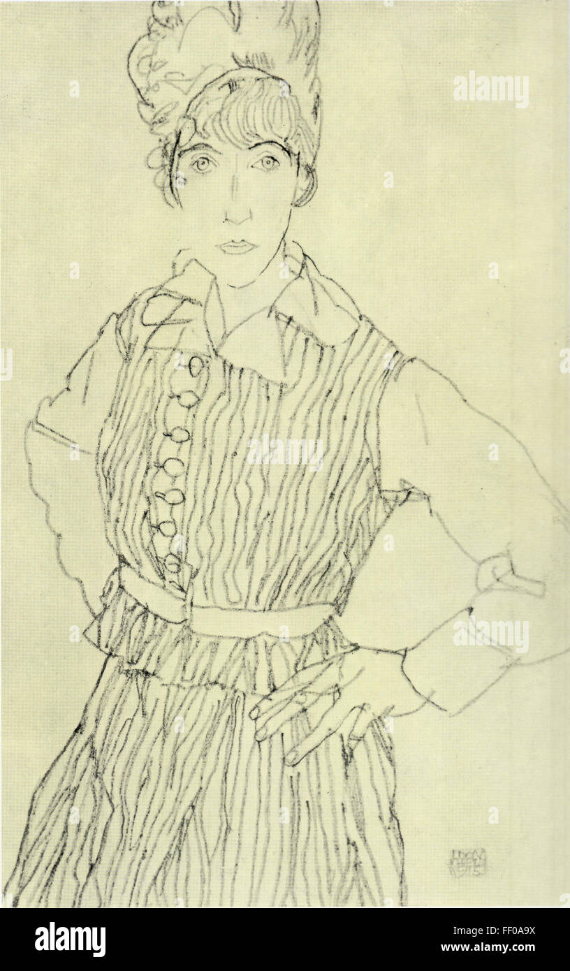 This drawing by Egon Schiele is a study of the human form, showcasing ...