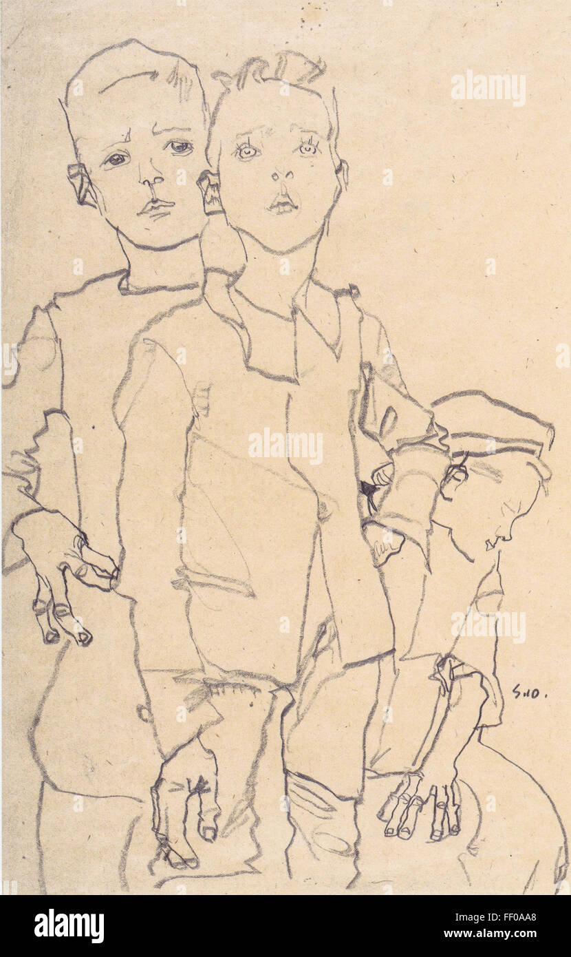 Drawing egon schiele hi-res stock photography and images - Alamy