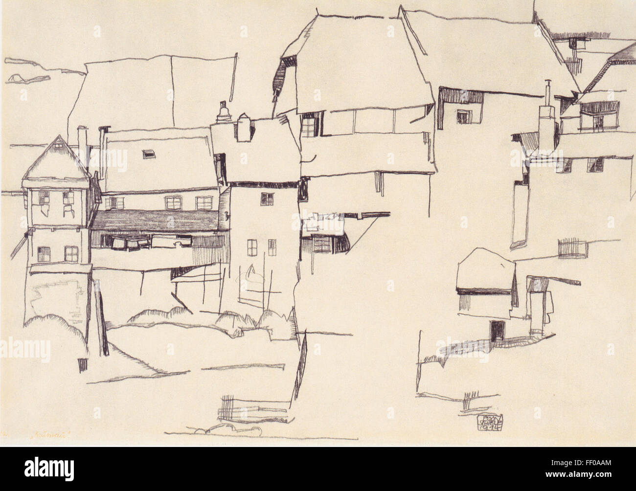 Drawing by Egon Schiele Stock Photo - Alamy