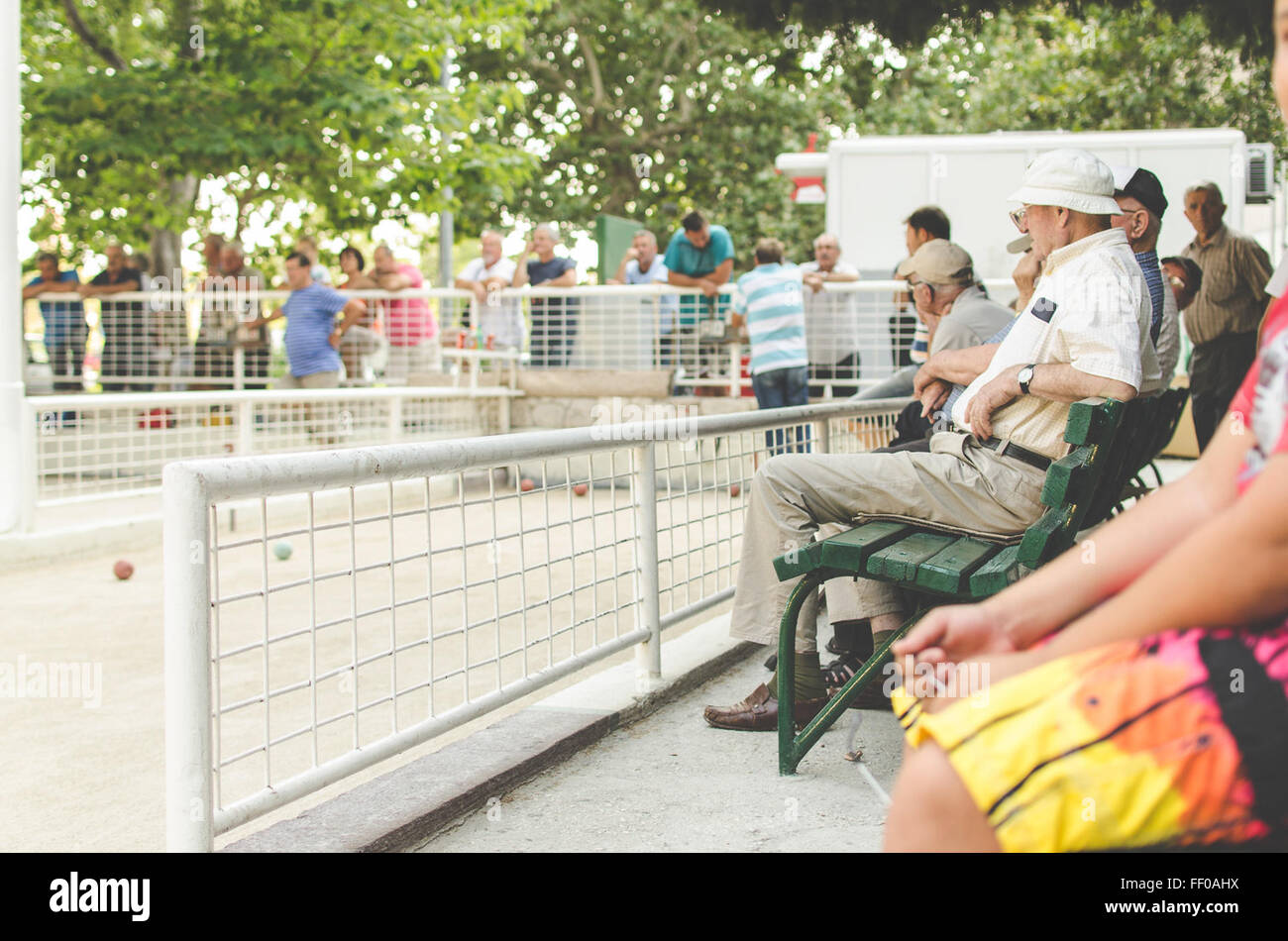 Crowd Watching Game Stock Photo - Alamy