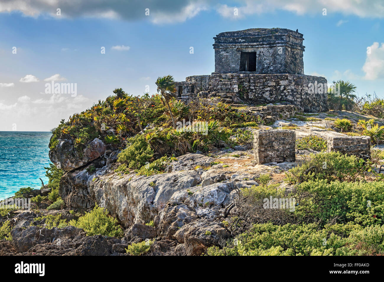 God of Winds Temple Tulum Mexico Stock Photo - Alamy