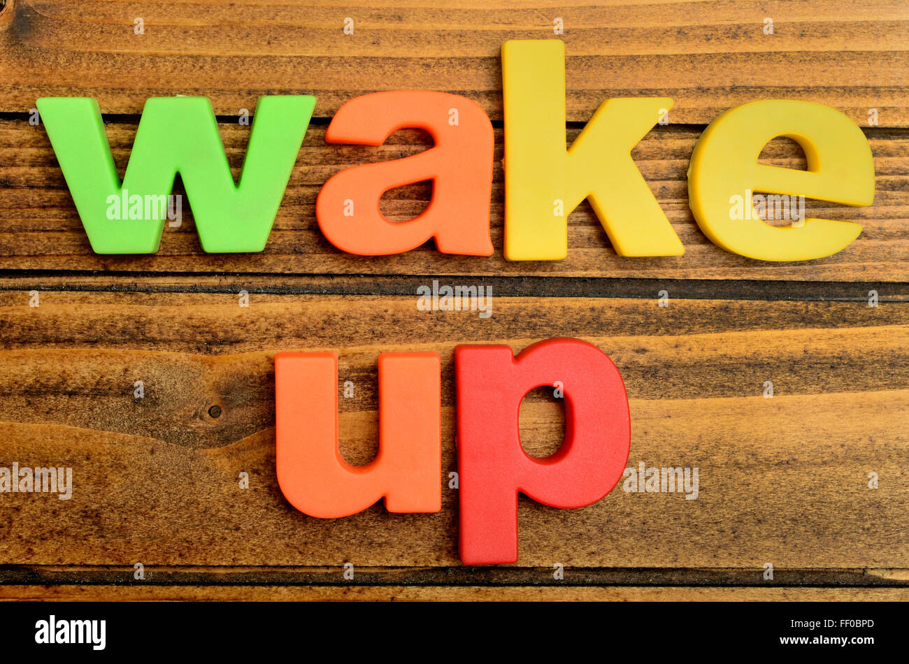 Wake up live symbol hi-res stock photography and images - Alamy