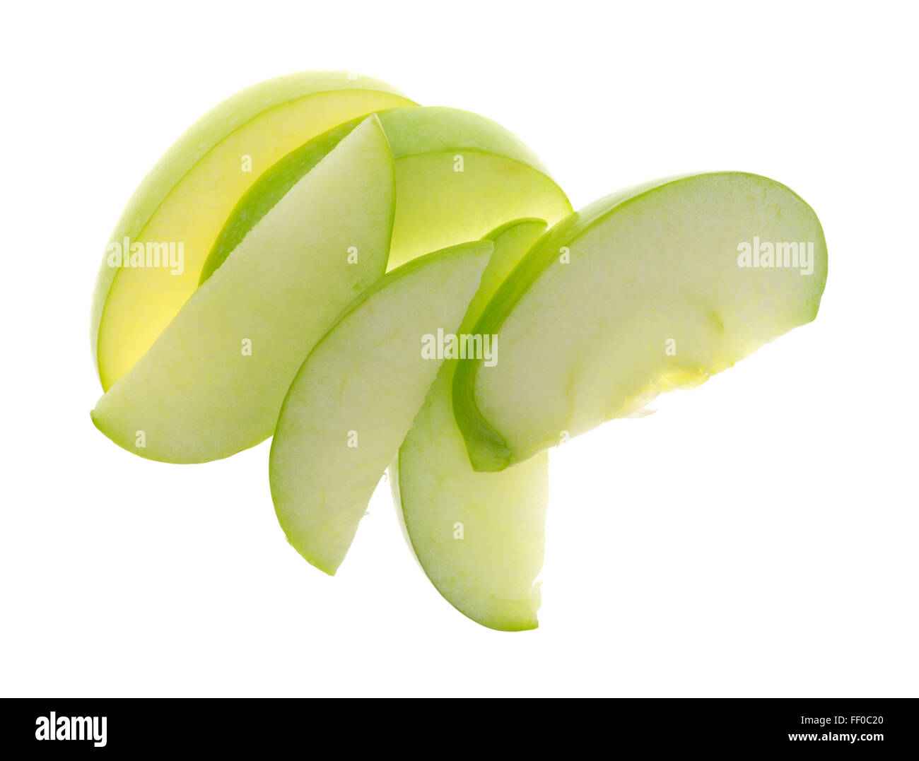 Thin Green Apple Slices