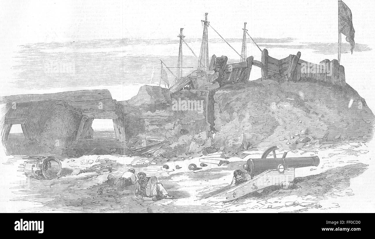 IRAN Anglo-Persian War North Ft, off Khorramshahr 1857. Illustrated ...