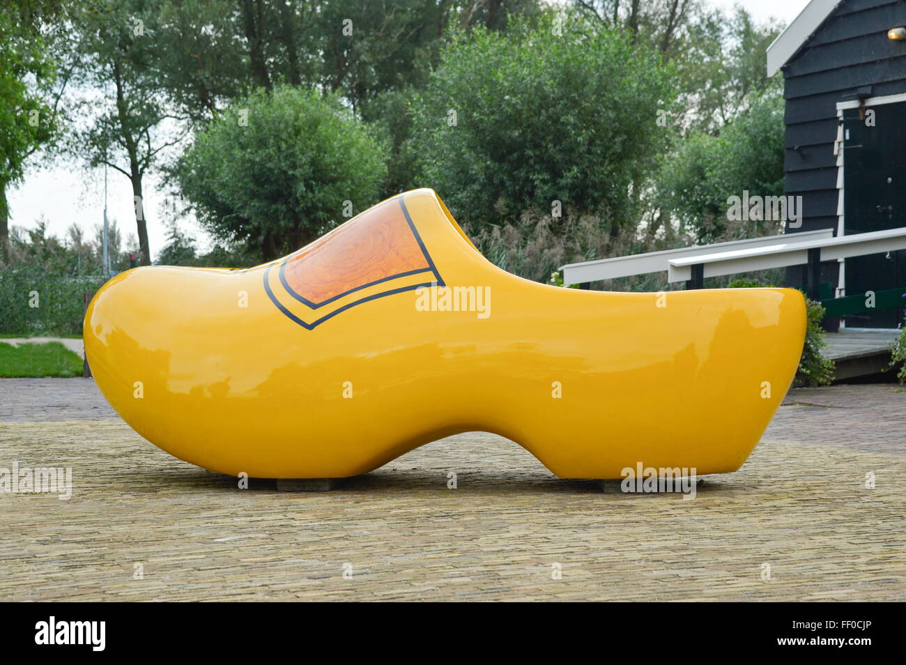 big yellow clog from the Netherlands Stock Photo - Alamy