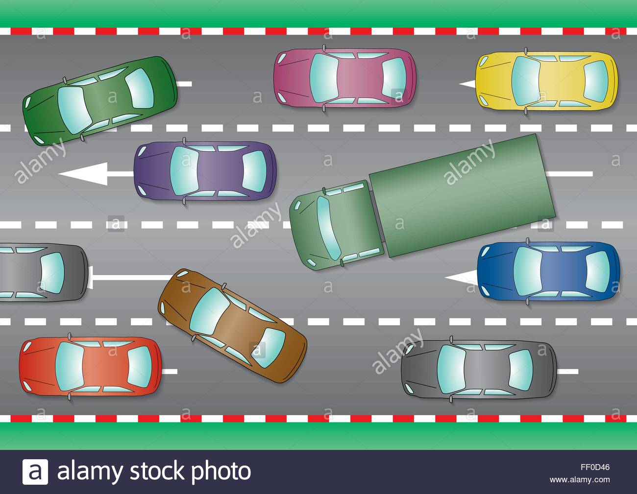 Busy Road Stock Vector Images - Alamy