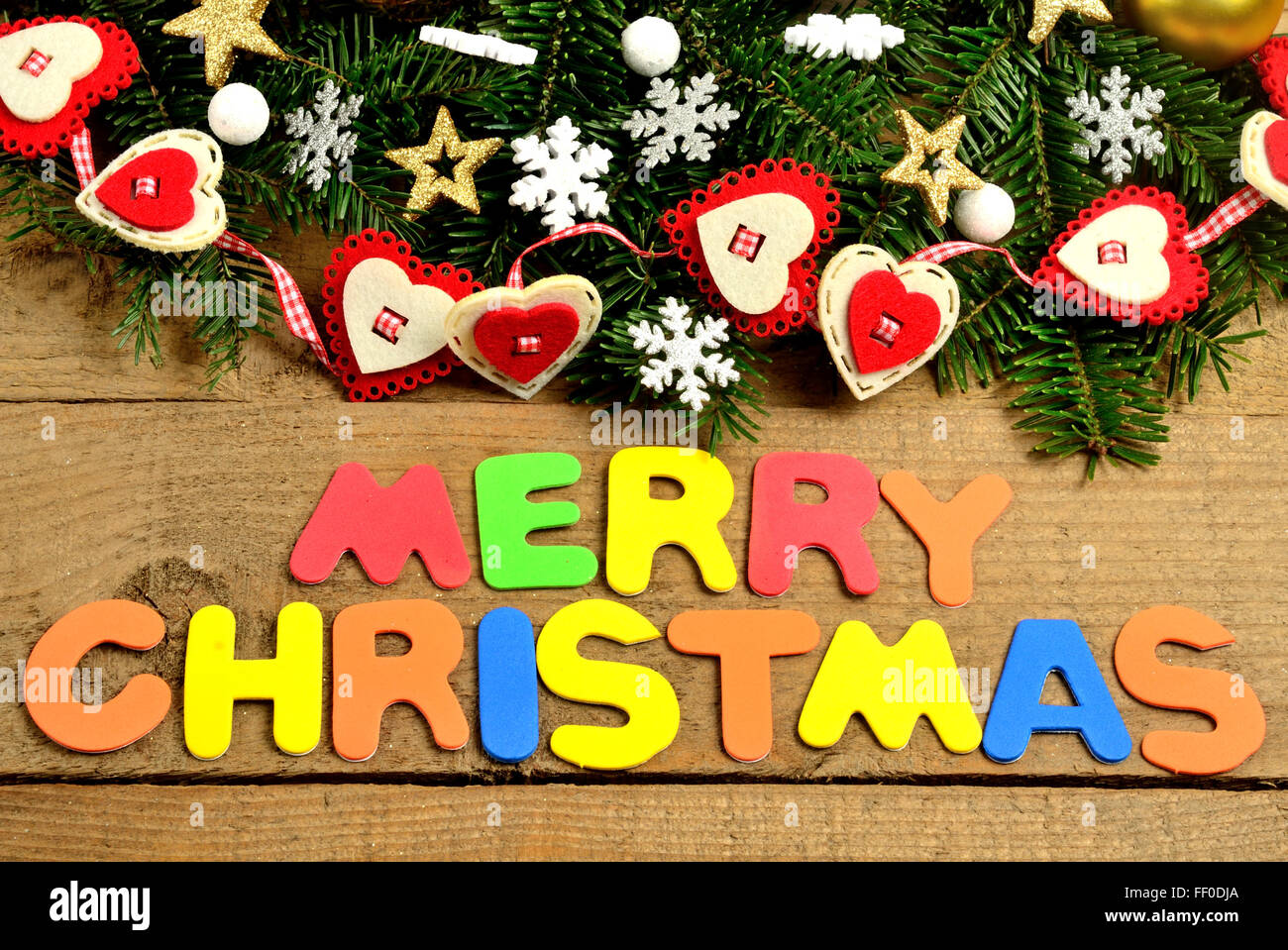 Merry christmas wooden sign hi-res stock photography and images - Alamy