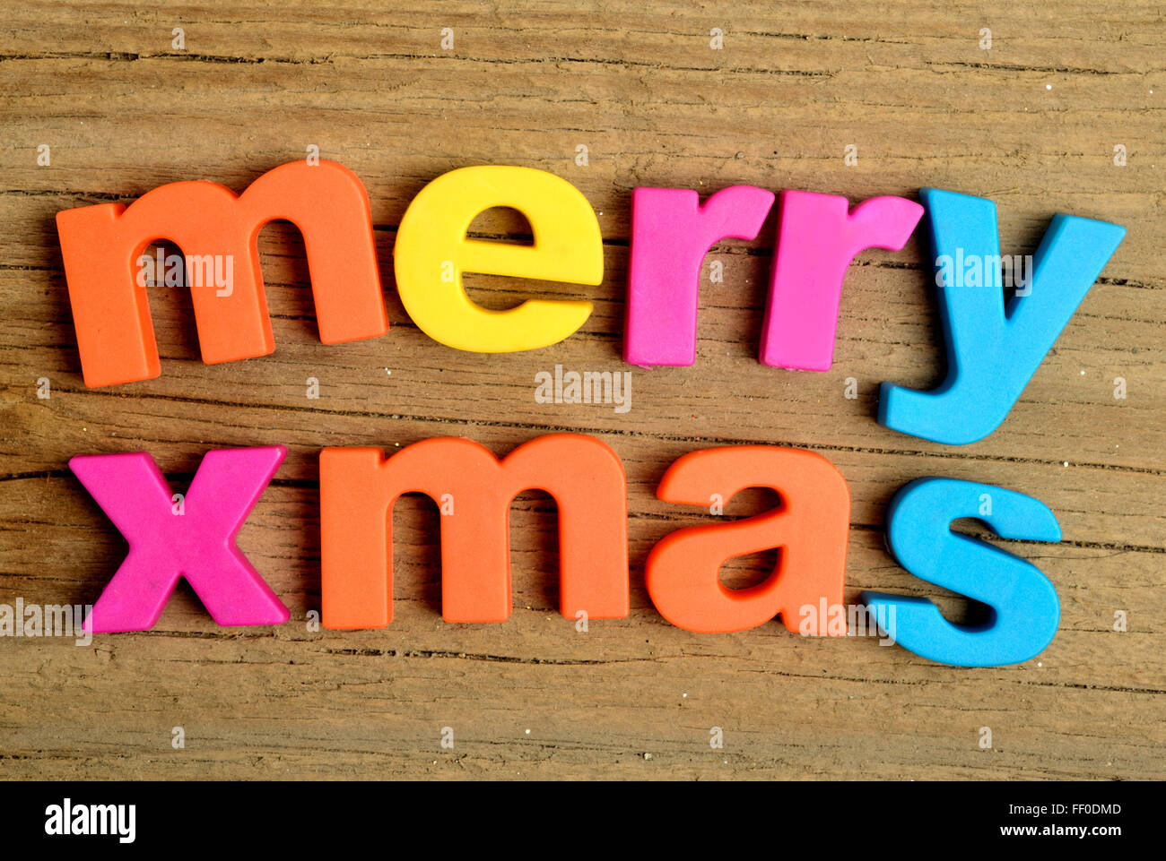 Merry christmas wooden letters hi-res stock photography and images - Alamy