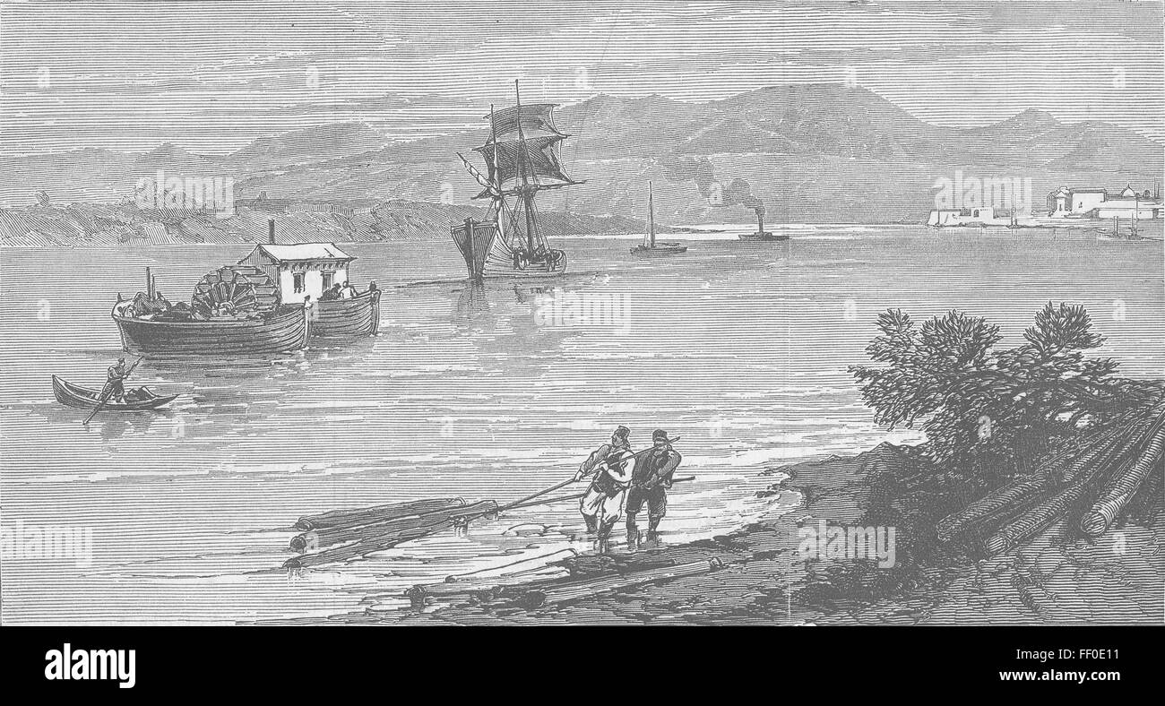 BULGARIA April Uprising Danube, nr Vidin 1876. Illustrated London News ...