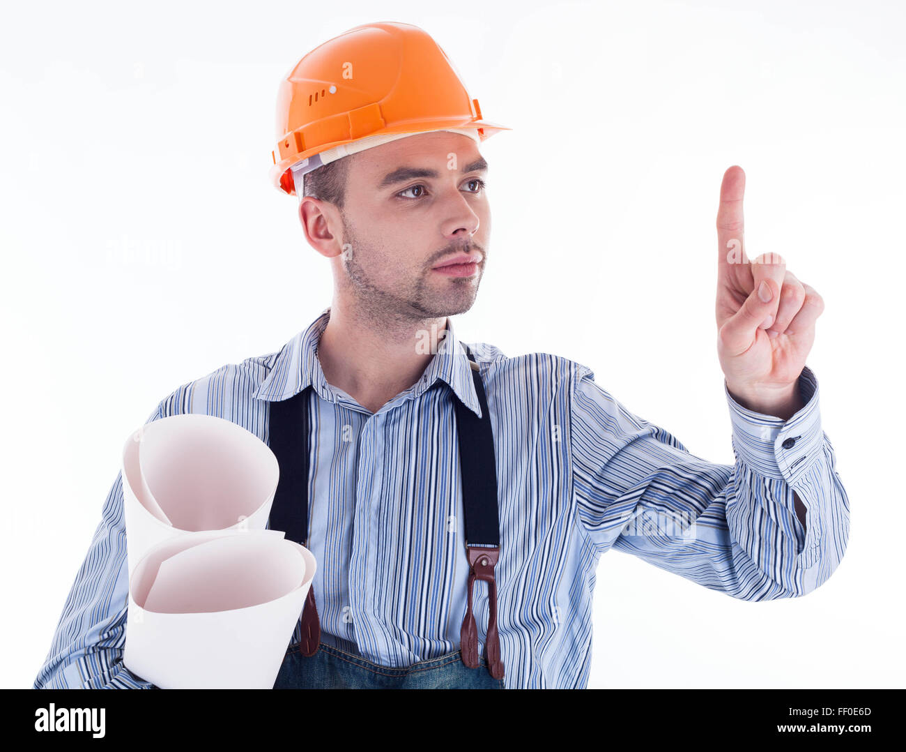 Back view businessman pointing isolated hi-res stock photography and ...