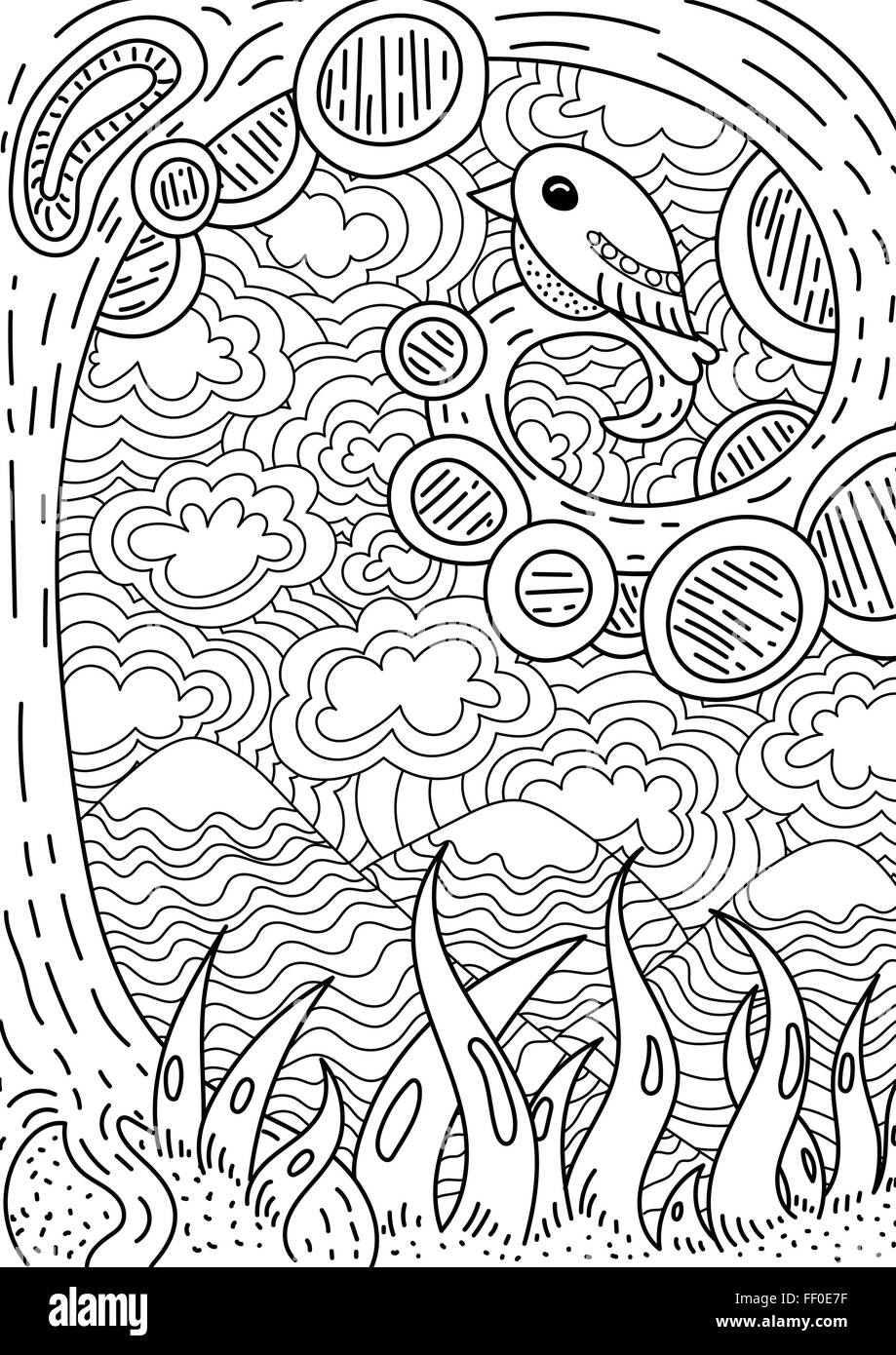 Pattern for coloring book. Ethnic retro design Stock Vector Image & Art ...