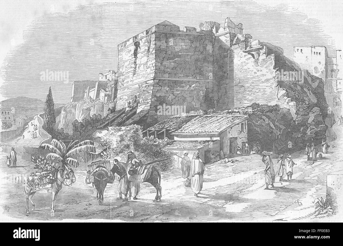 ALGERIA French Rule, Algeria Wall of Algiers 1858. Illustrated London ...