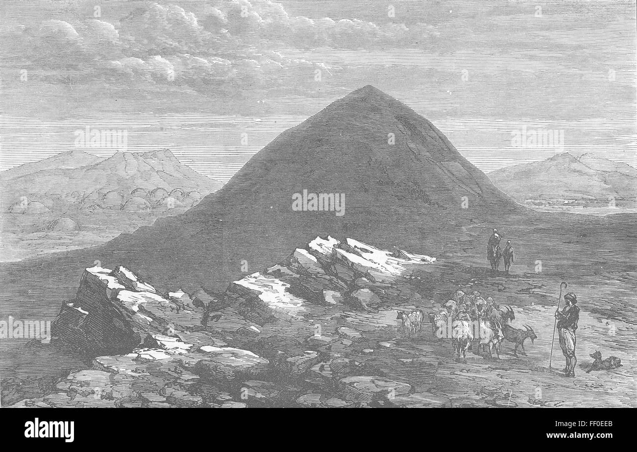 TURKEY Tomb of Alyattes, or Bin Tepe, Sardis 1878. Illustrated London ...