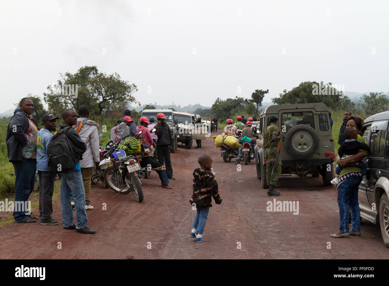 Virunga National Park ,On the road between Goma and Rutshuru North Kivu ...