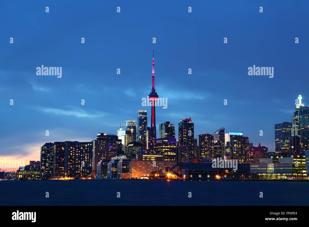 The Toronto. Canada skyline at dusk Stock Photo - Alamy