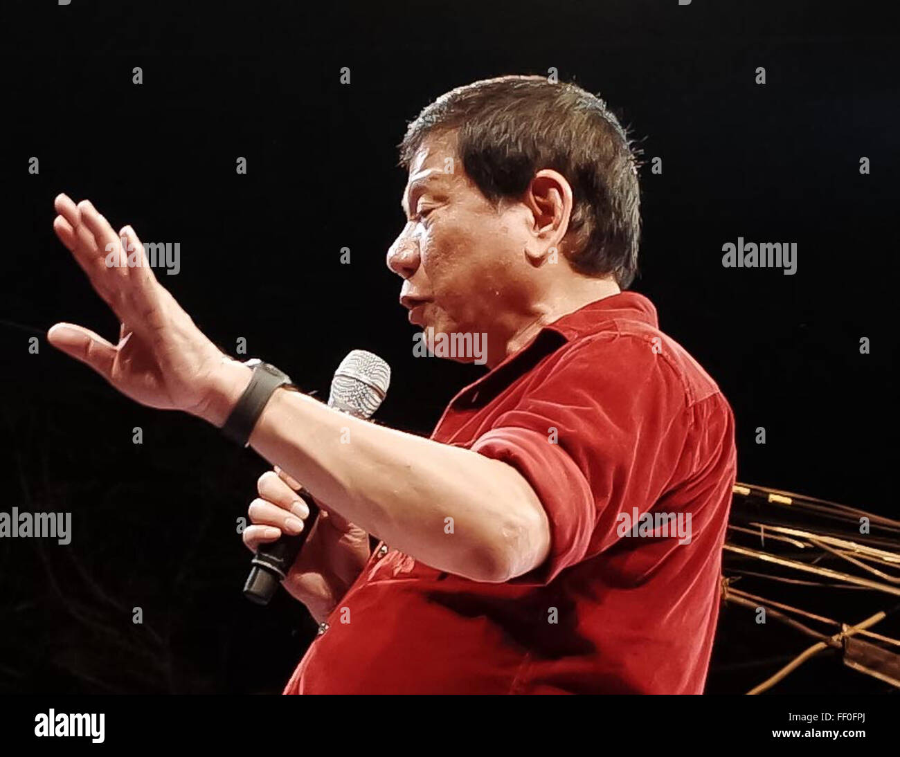 Manila, Philippines. 09th Feb, 2016. Davao City Mayor and presidential ...