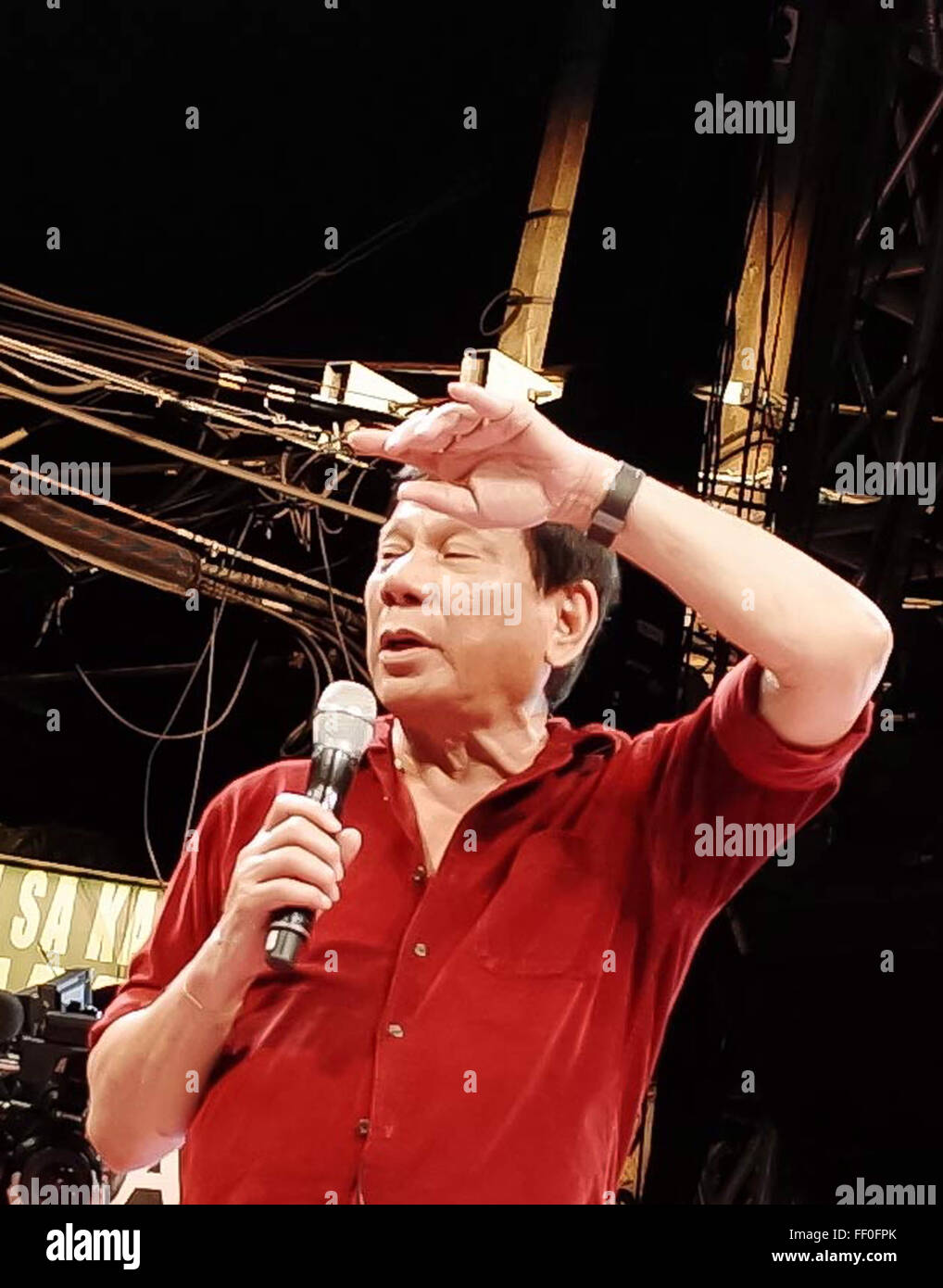 Manila, Philippines. 09th Feb, 2016. Davao City Mayor and presidential ...