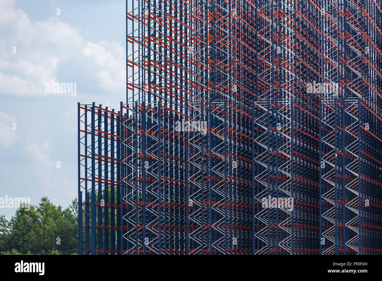 Metal industrial construction on the sky background Stock Photo - Alamy