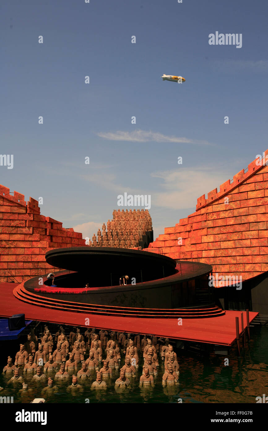 Opera Turandot on the Floating Stage, Lake Constance, Bregenz, Austria ...