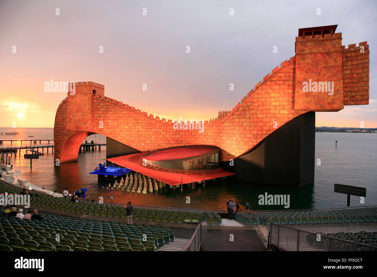 Opera Turandot on the Floating Stage, Lake Constance, Bregenz, Austria ...