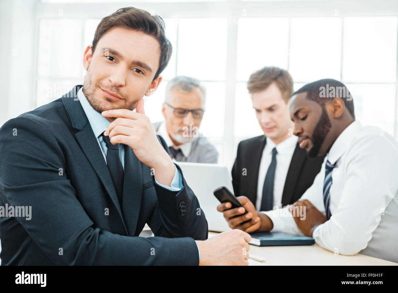 Concept for teamwork and knowledge transfer Stock Photo - Alamy