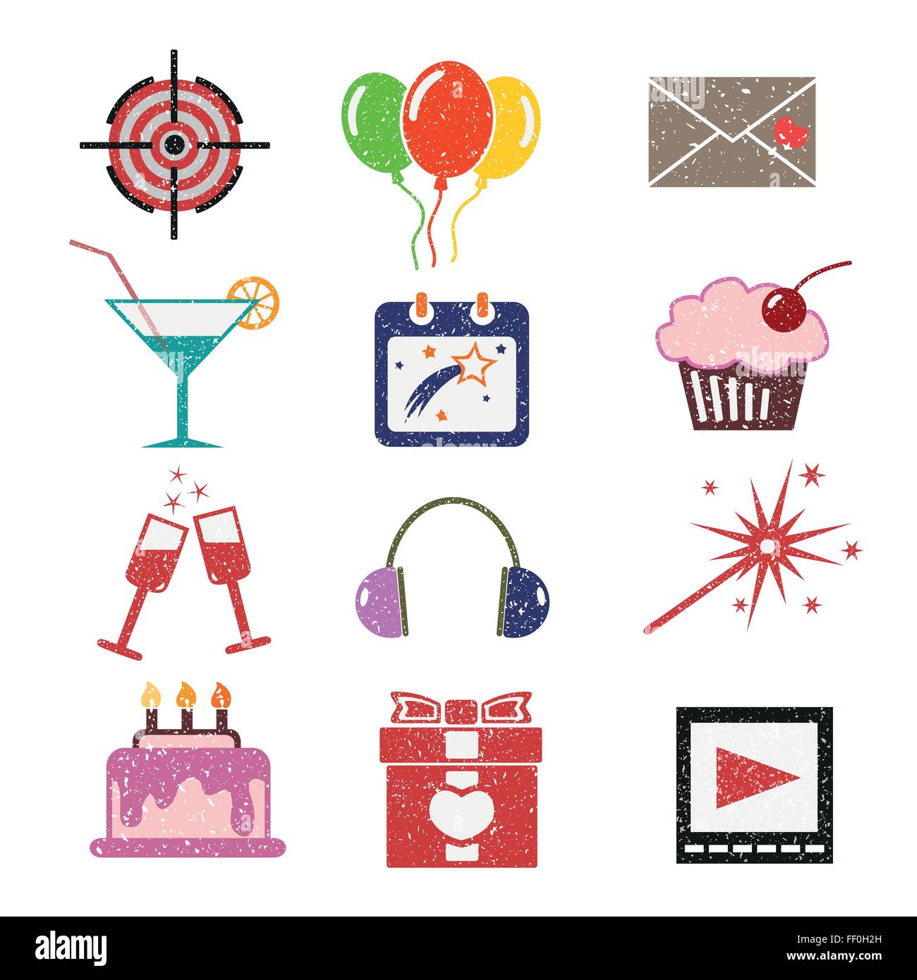 Set of bright color icons Stock Vector Image & Art - Alamy