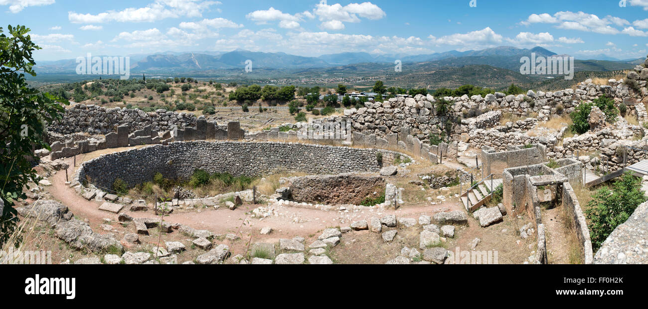 Ruins of the ancient Greek city Mycenae, Greece Stock Photo - Alamy