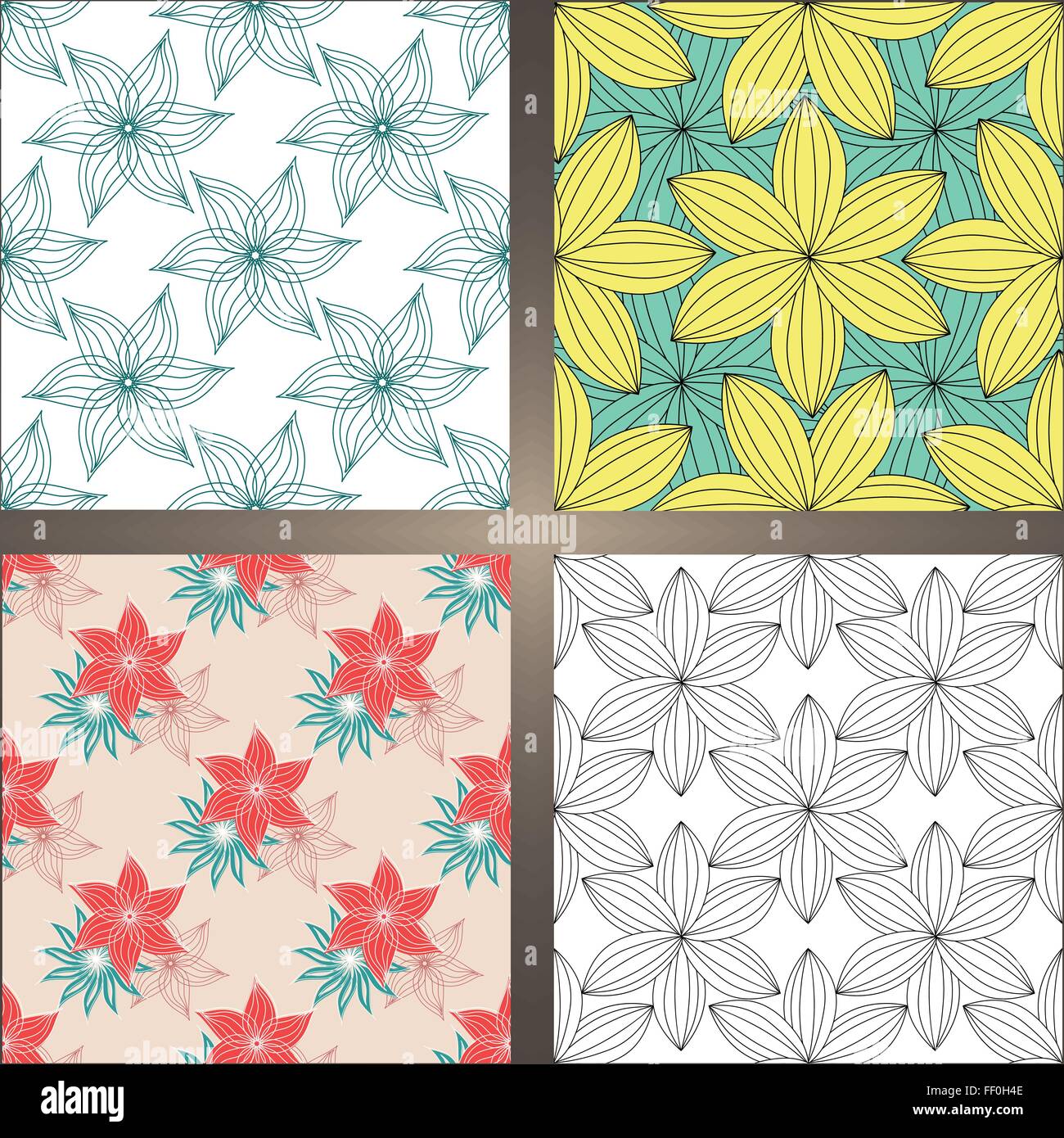 Seamless floral pattern Stock Vector Image & Art - Alamy