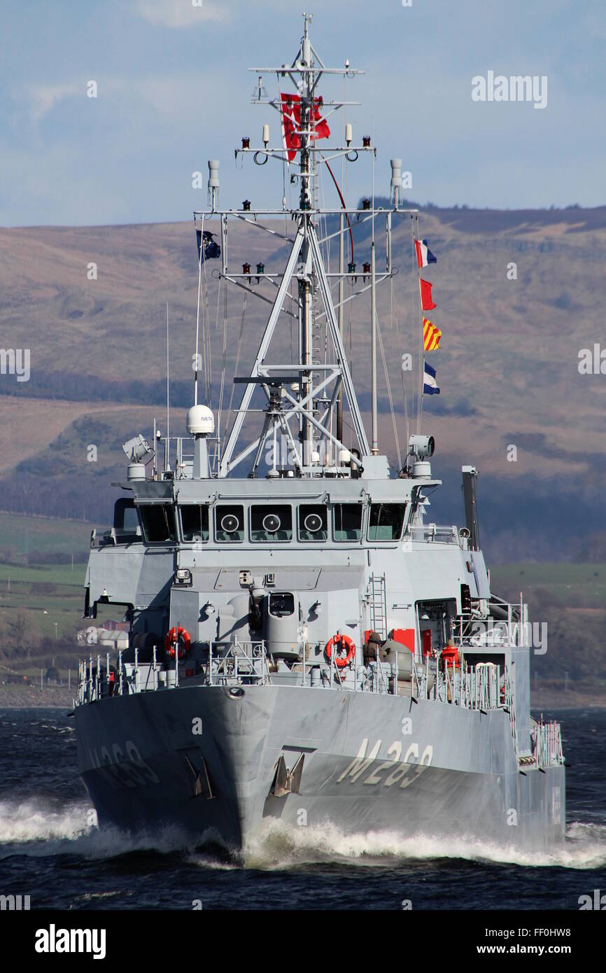 TCG Anamur (M269), an Aydin-class (or A-class) minehunter of the ...