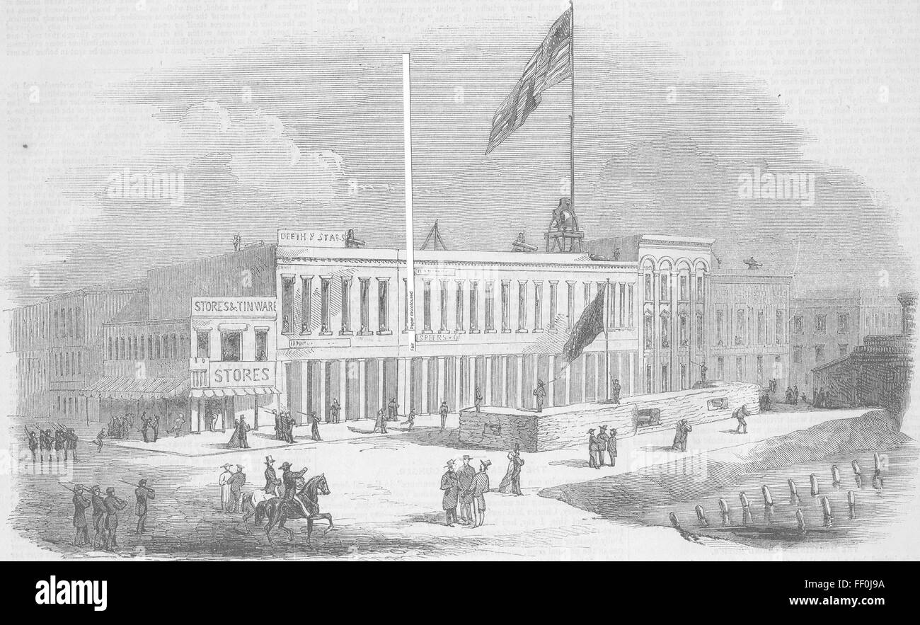 CALIFORNIA HQ of Vigilance Committee, San Francisco 1856. Illustrated ...