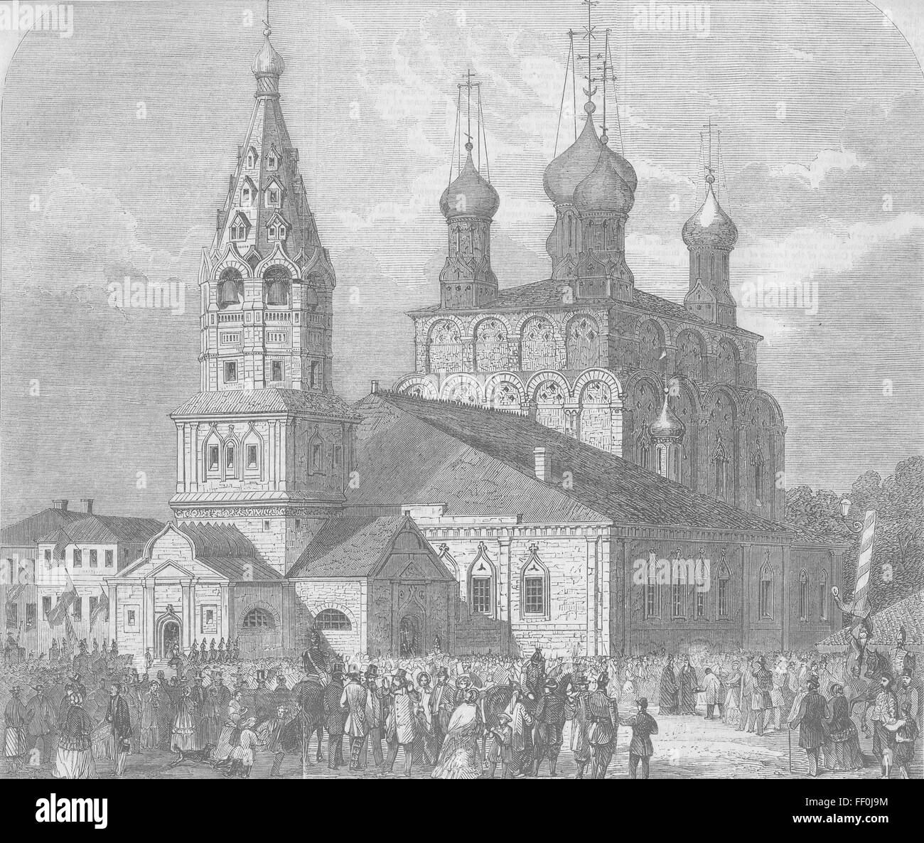RUSSIA Cathedral of assumption, Moscow 1856. Illustrated Times Stock ...