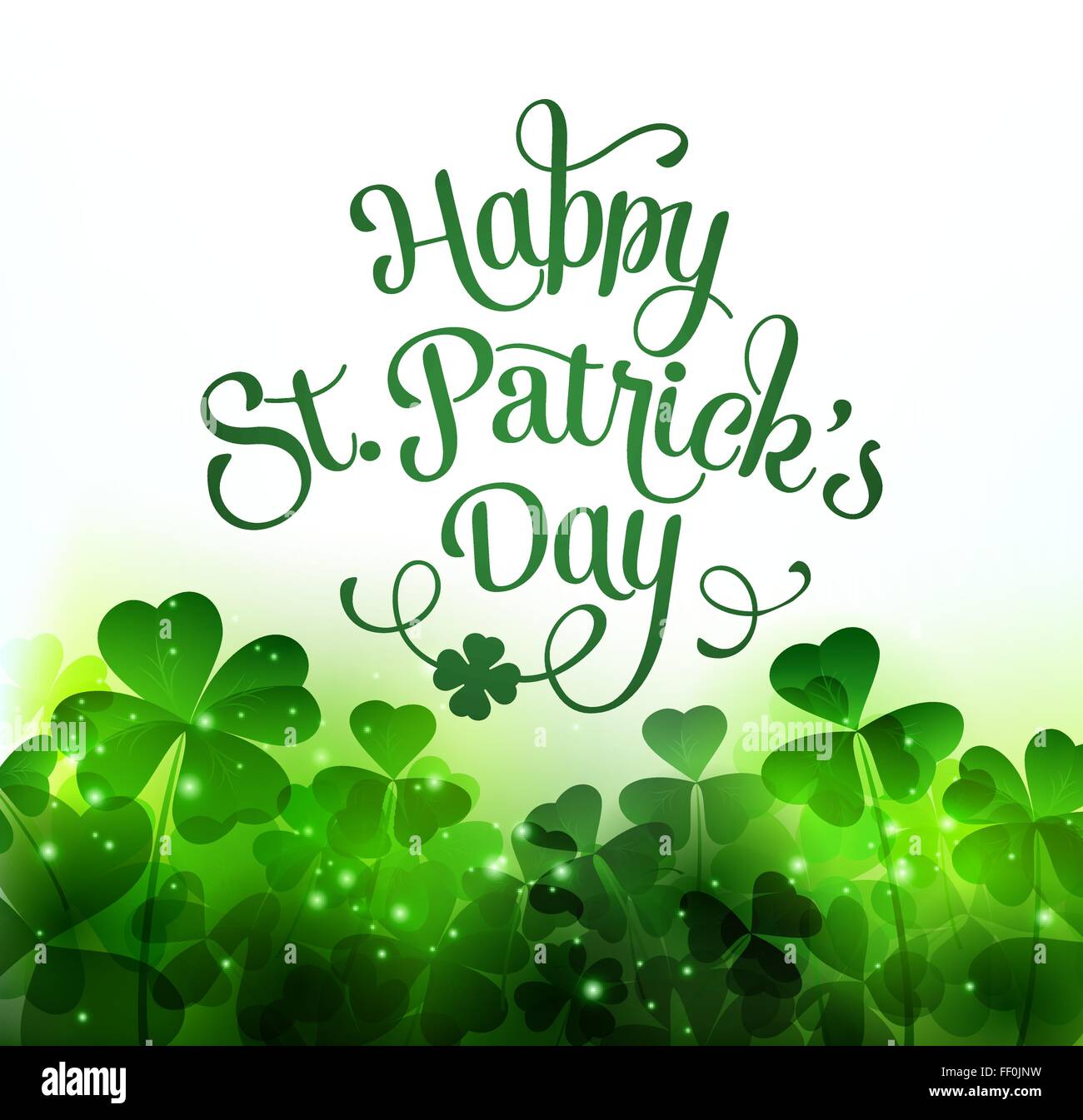 Patricks day text lettering Stock Vector Images - Alamy