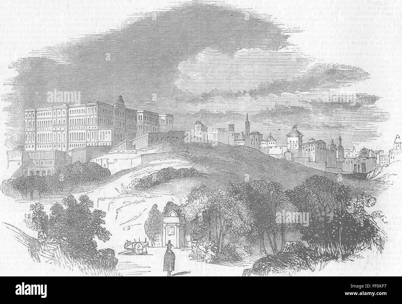 SPAIN Madrid, with the Royal Palace 1843. Illustrated London News Stock ...