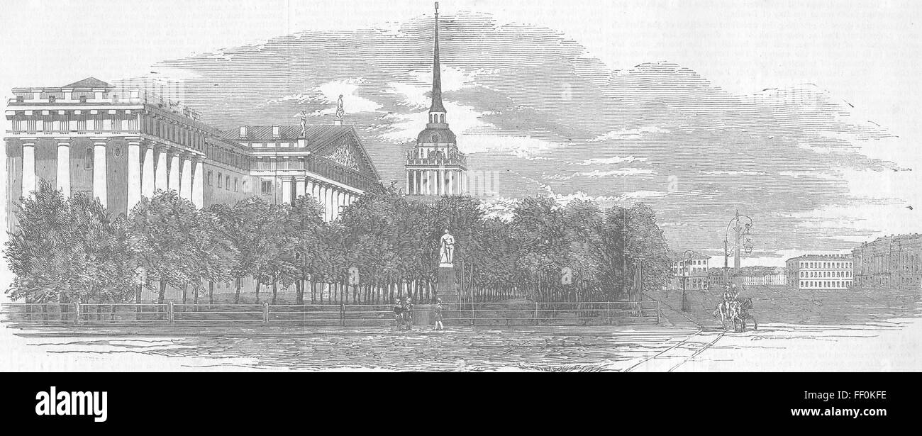 RUSSIA The Admiralty, St Petersburg 1853. Illustrated London News Stock ...