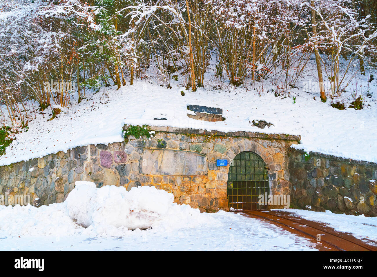 Entrance to the Salt mines of Sel des Alpes of Bex in Switzerland in ...