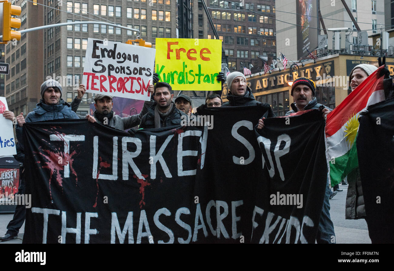 New York, United States. 09th Feb, 2016. Several dozen members of NYC's ...