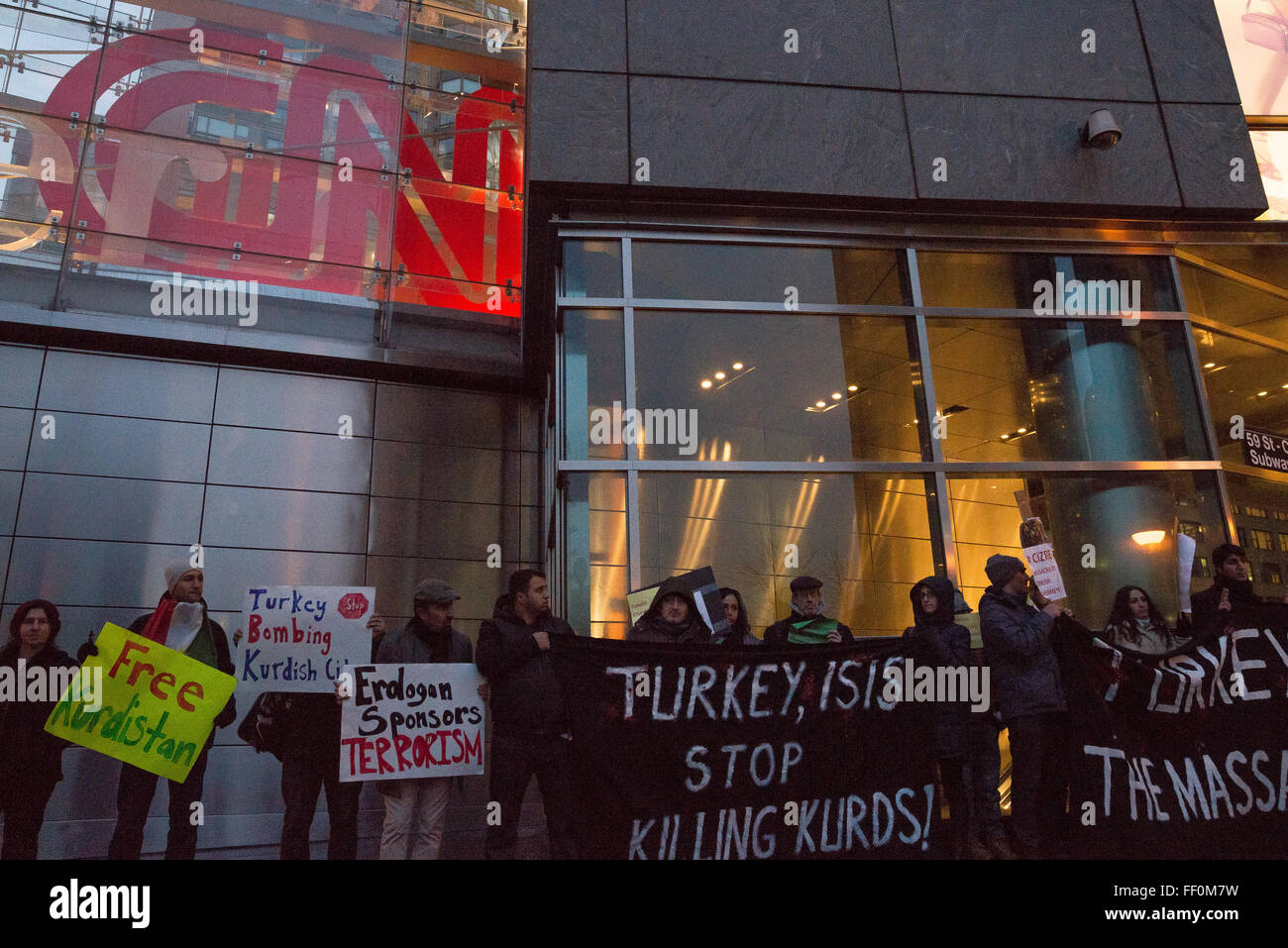 New York, United States. 09th Feb, 2016. Several dozen members of NYC's ...