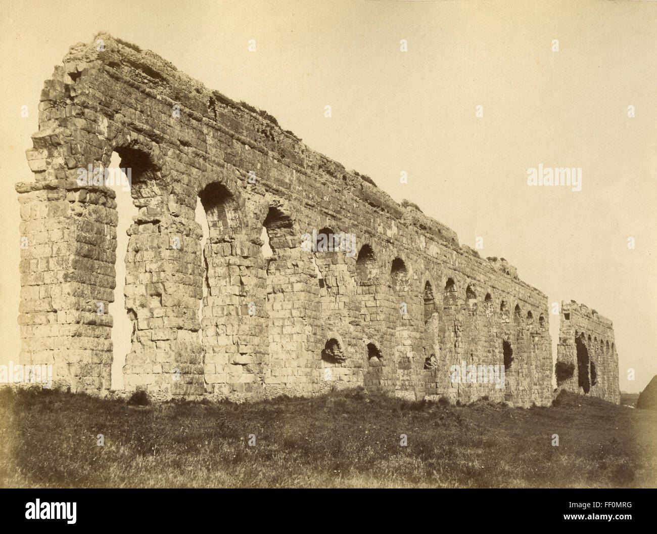 Claudio aqueduct remains, Rome, Italy Stock Photo - Alamy