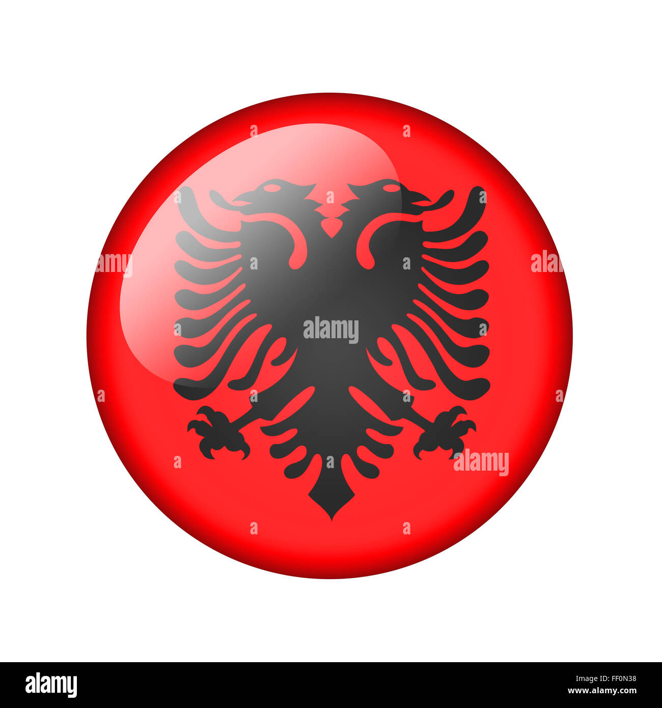 The Albanian flag Stock Photo - Alamy