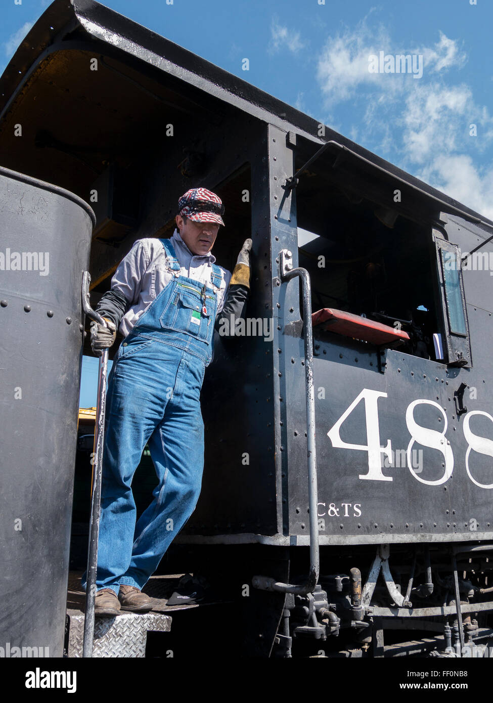 Engineer, Cumbres & Toltec Scenic Railroad, Chama, New Mexico Stock ...
