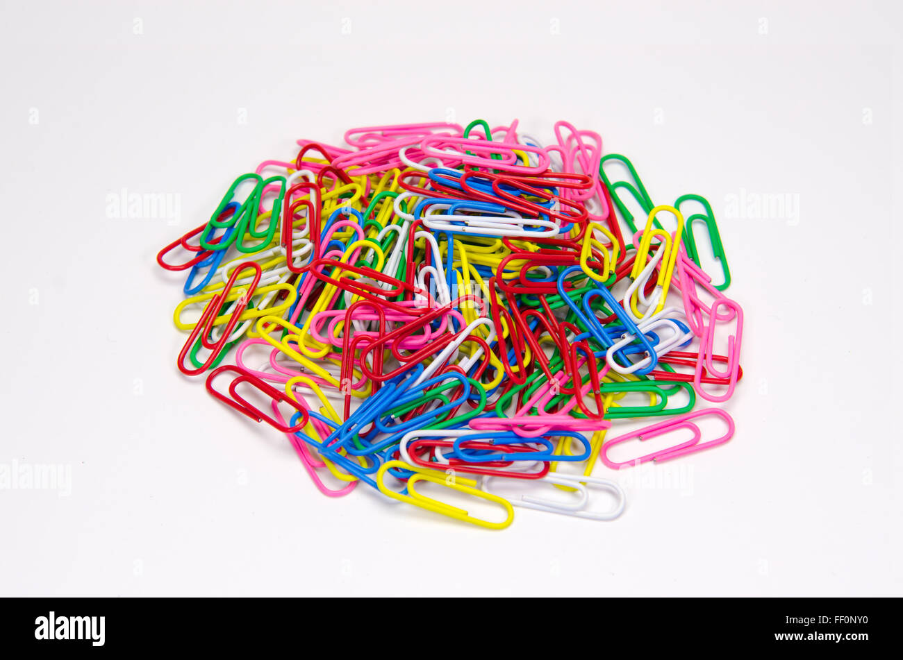 Colorful paper clip isolated on white background Stock Photo - Alamy