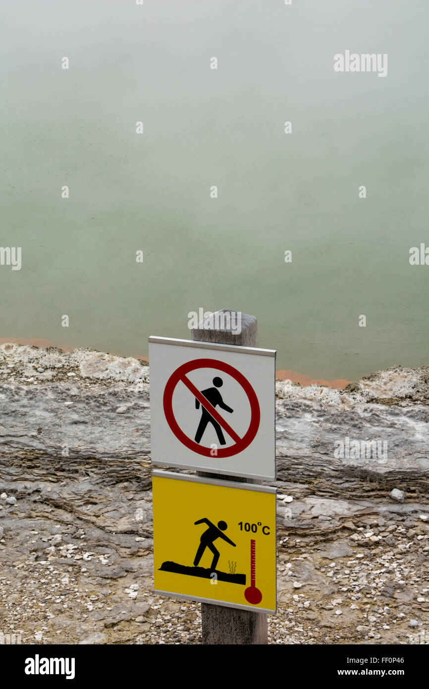 The Champagne Pool is with 65 meters diameter and 62 meters depth the ...