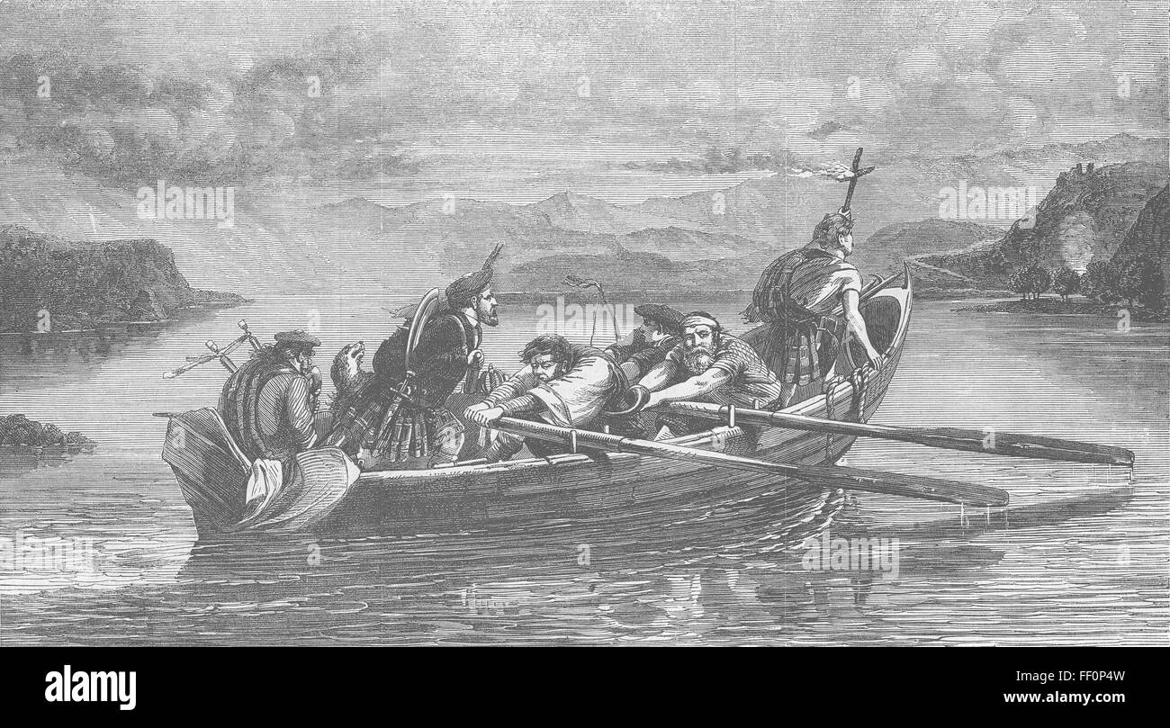 SCOTLAND The Fiery Cross 1863. Illustrated London News Stock Photo - Alamy