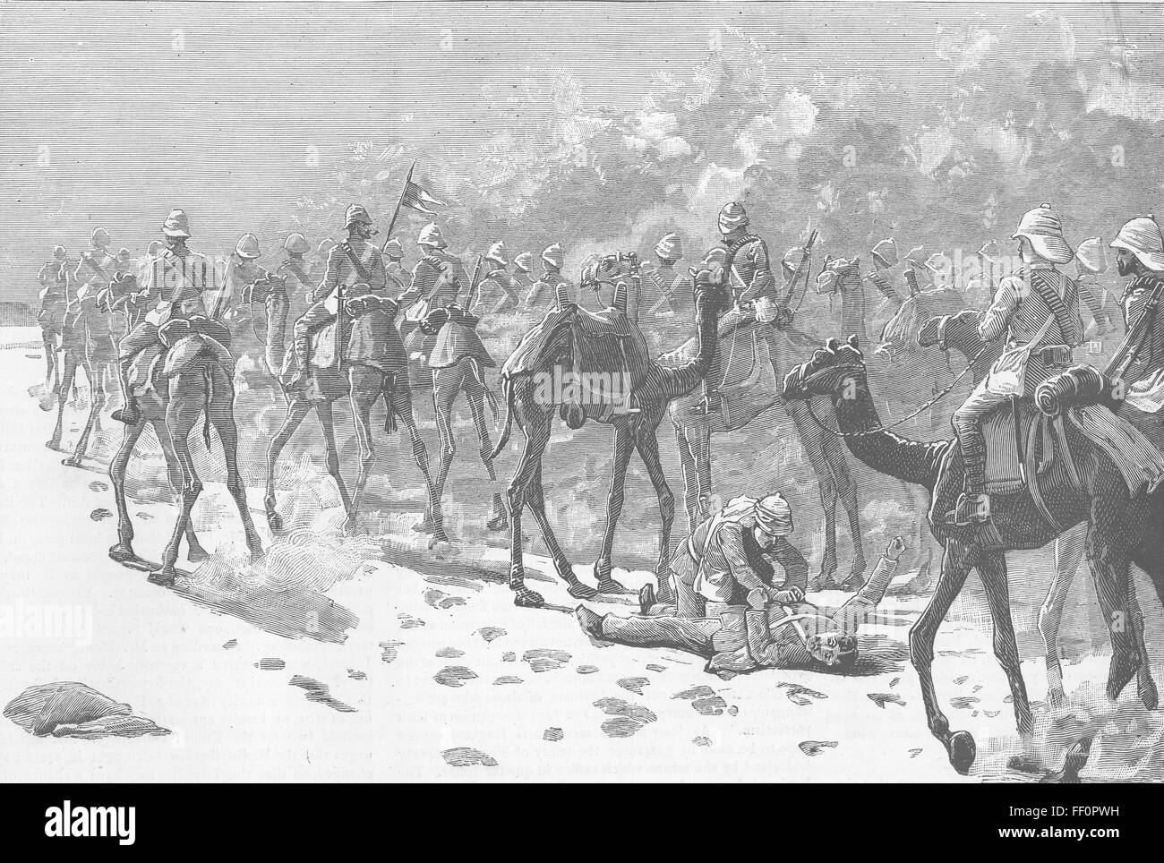 SUDAN Incident, Desert March to Abu Kru 1885. The Graphic Stock Photo ...