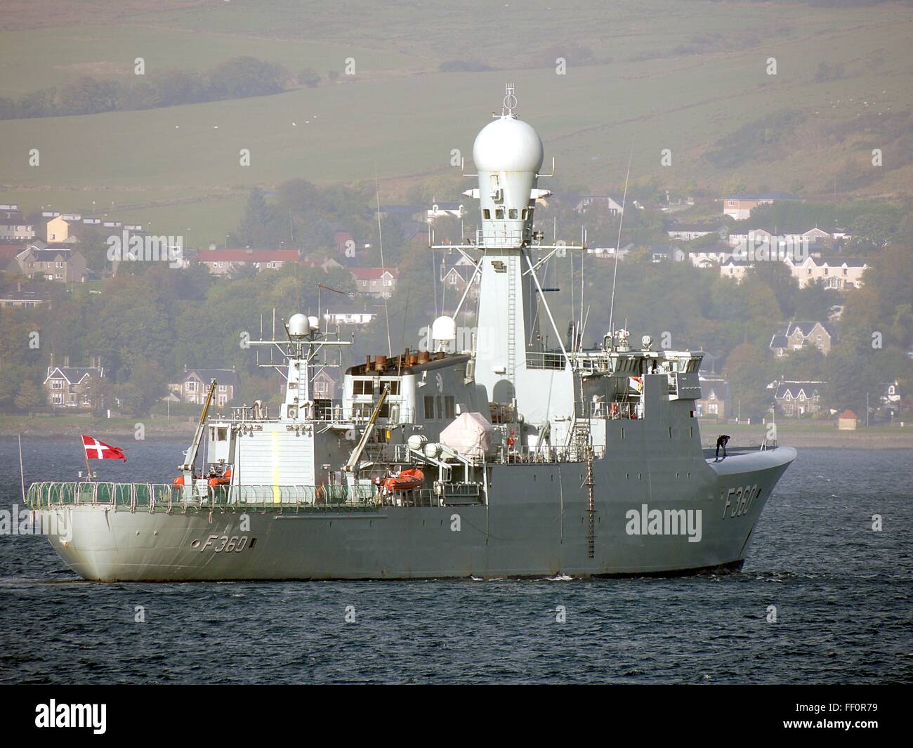 HDMS Hvidbjoernen (F360), a Thetis-class frigate of the Danish Navy ...
