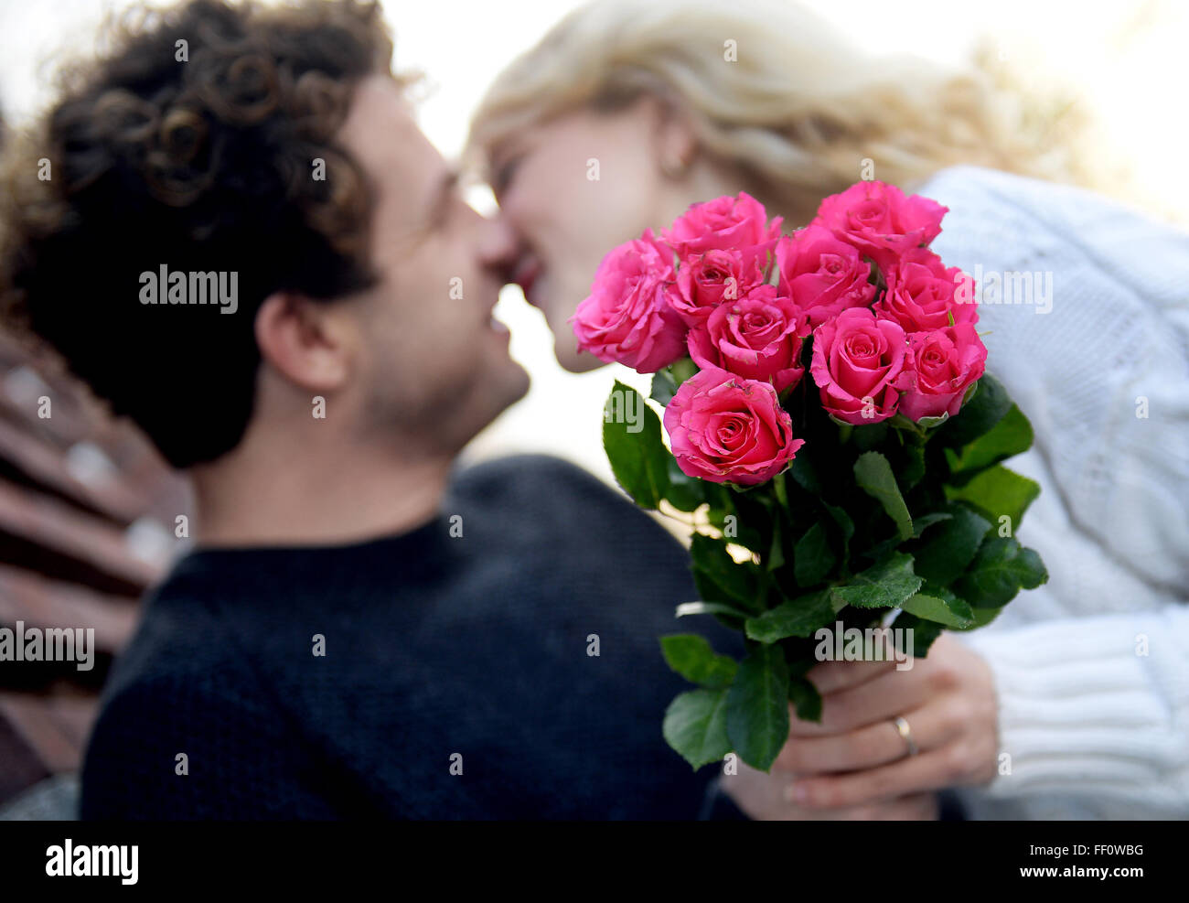 Berlin germany kissing couple love hi-res stock photography and images ...