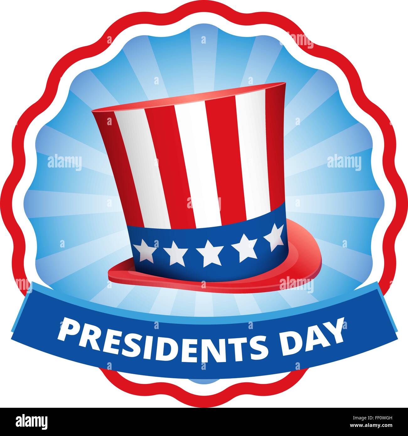 Label sticker Congratulations USA presidents day Stock Vector Image ...