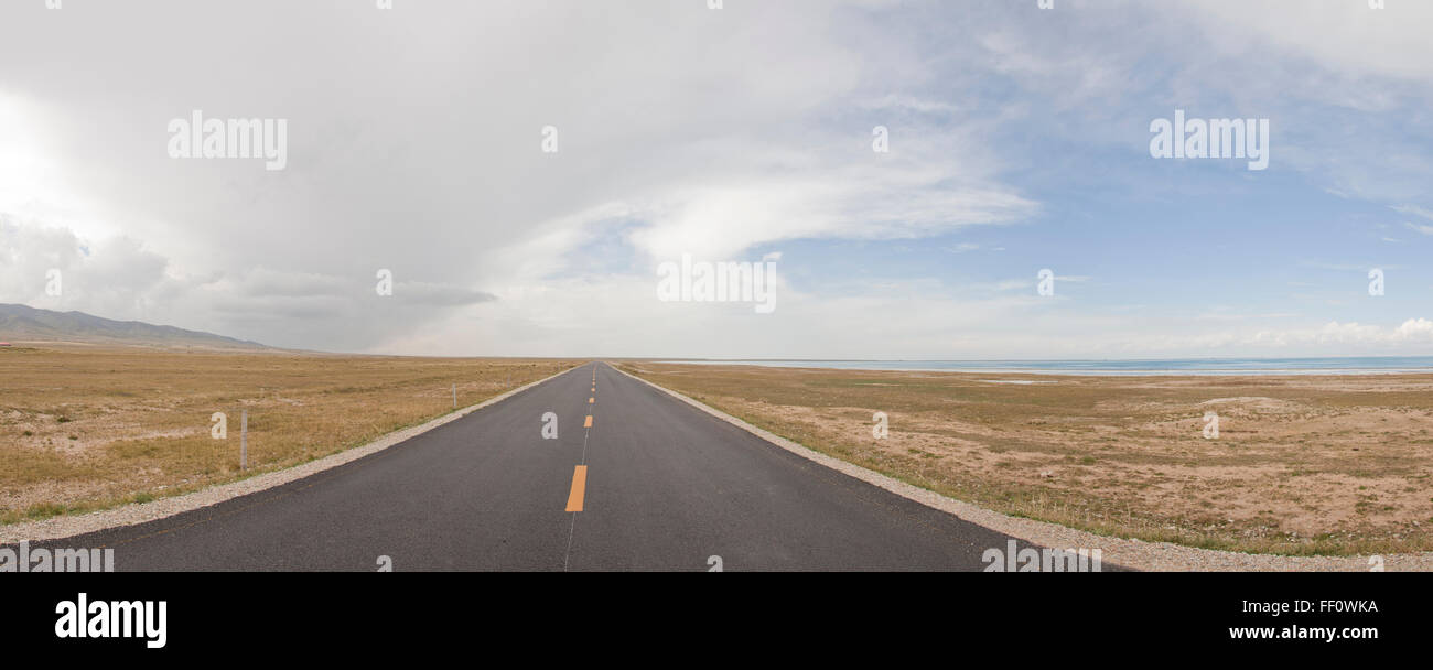 Empty road in rural landscape Stock Photo - Alamy